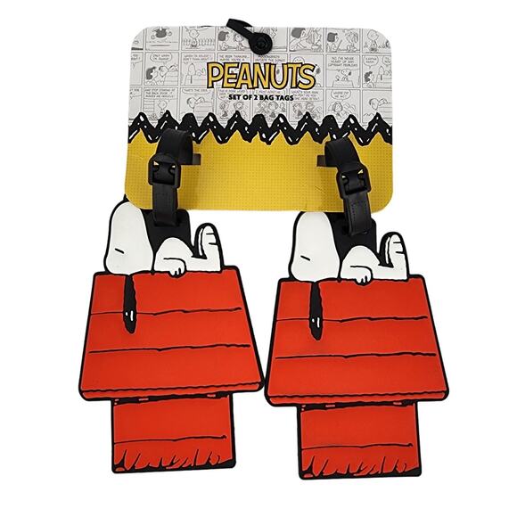 Peanuts | Bags | Peanuts Snoopy Doghouse Luggage Bag Tags Set Of Two ...